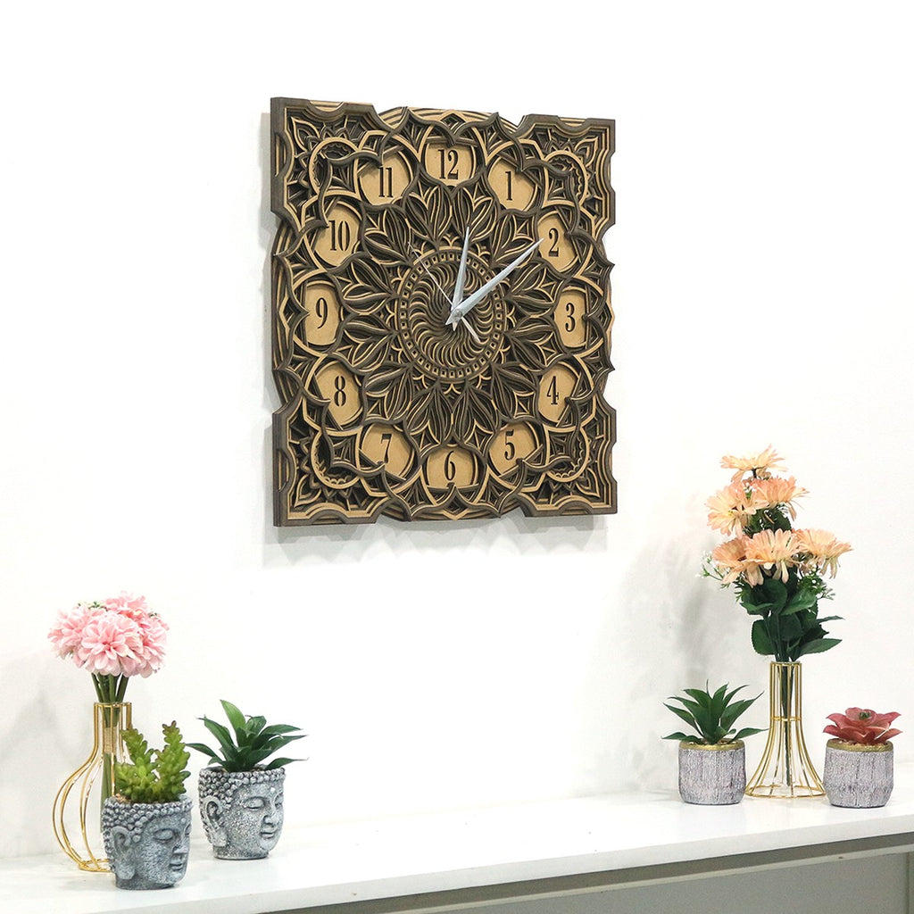 Buy Void Wooden Wall Clock Online from Endmill Kalakruti
