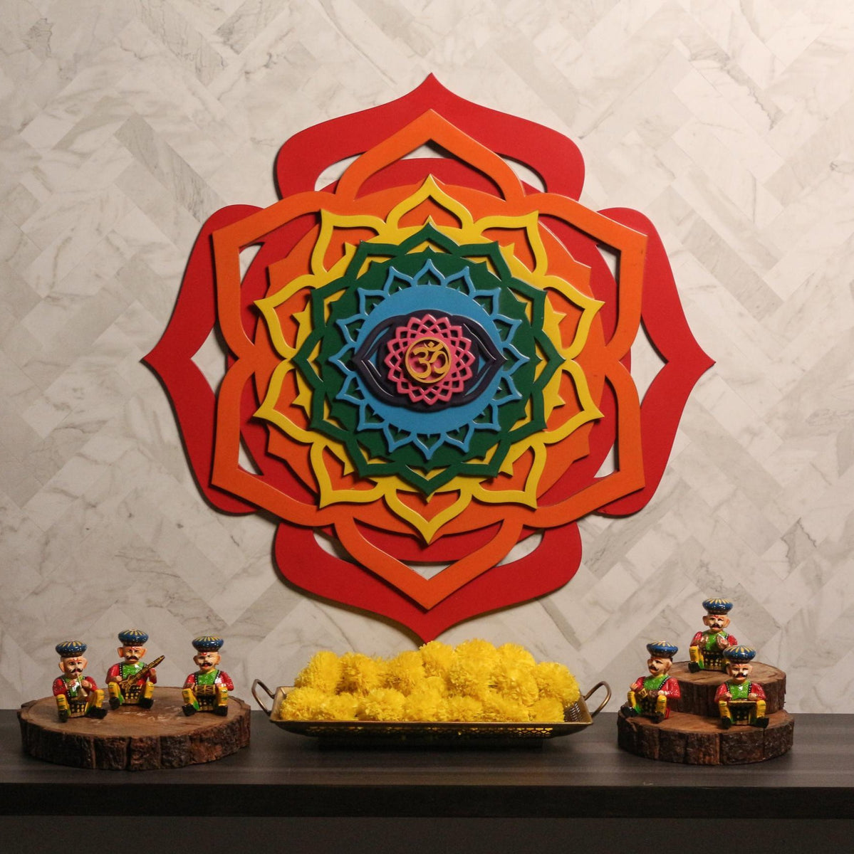 Buy 7 Chakra Lotus Home Décor Art Online from Endmill Kalakruti