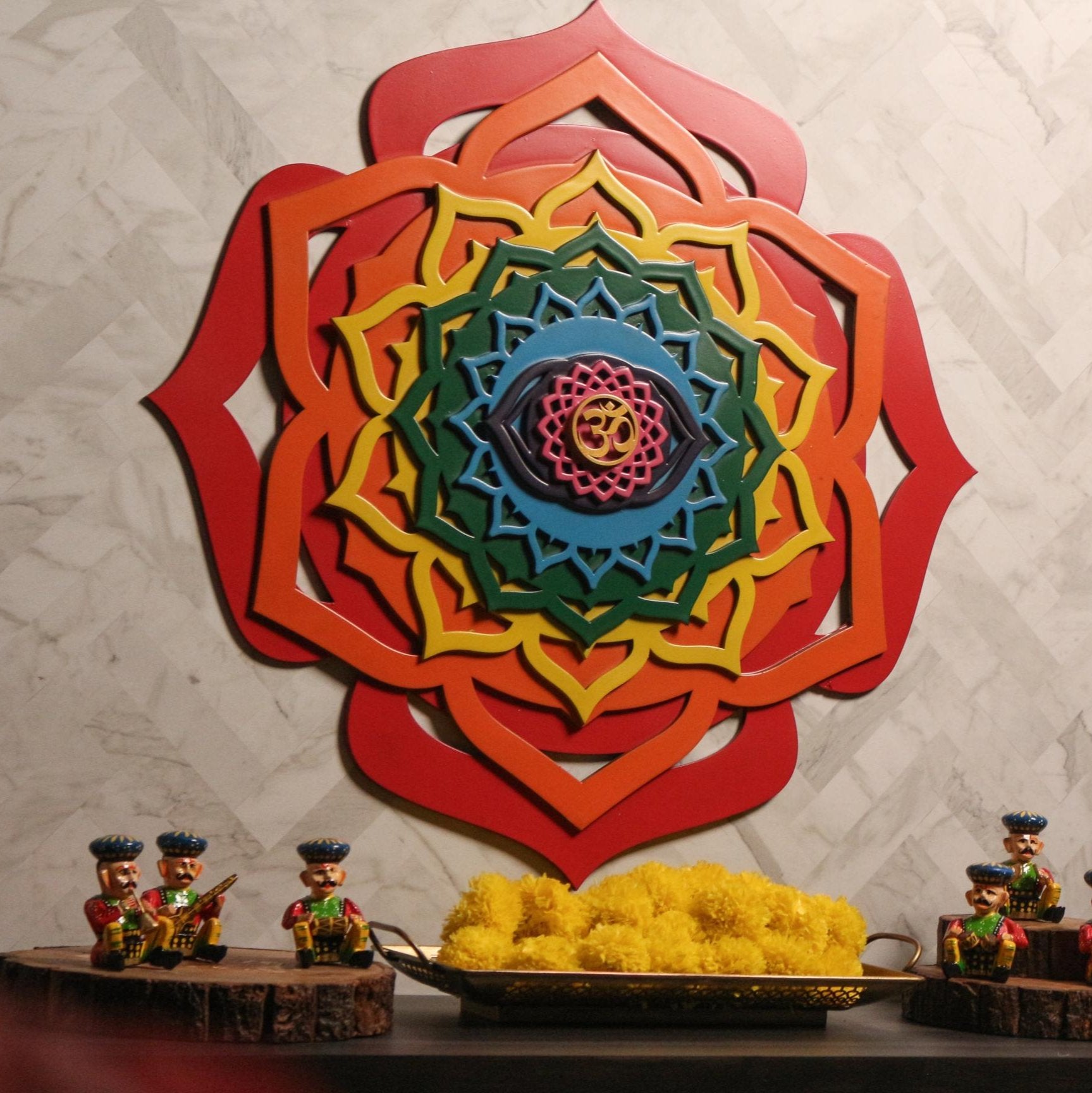Buy 7 Chakra Lotus Home Décor Art Online from Endmill Kalakruti